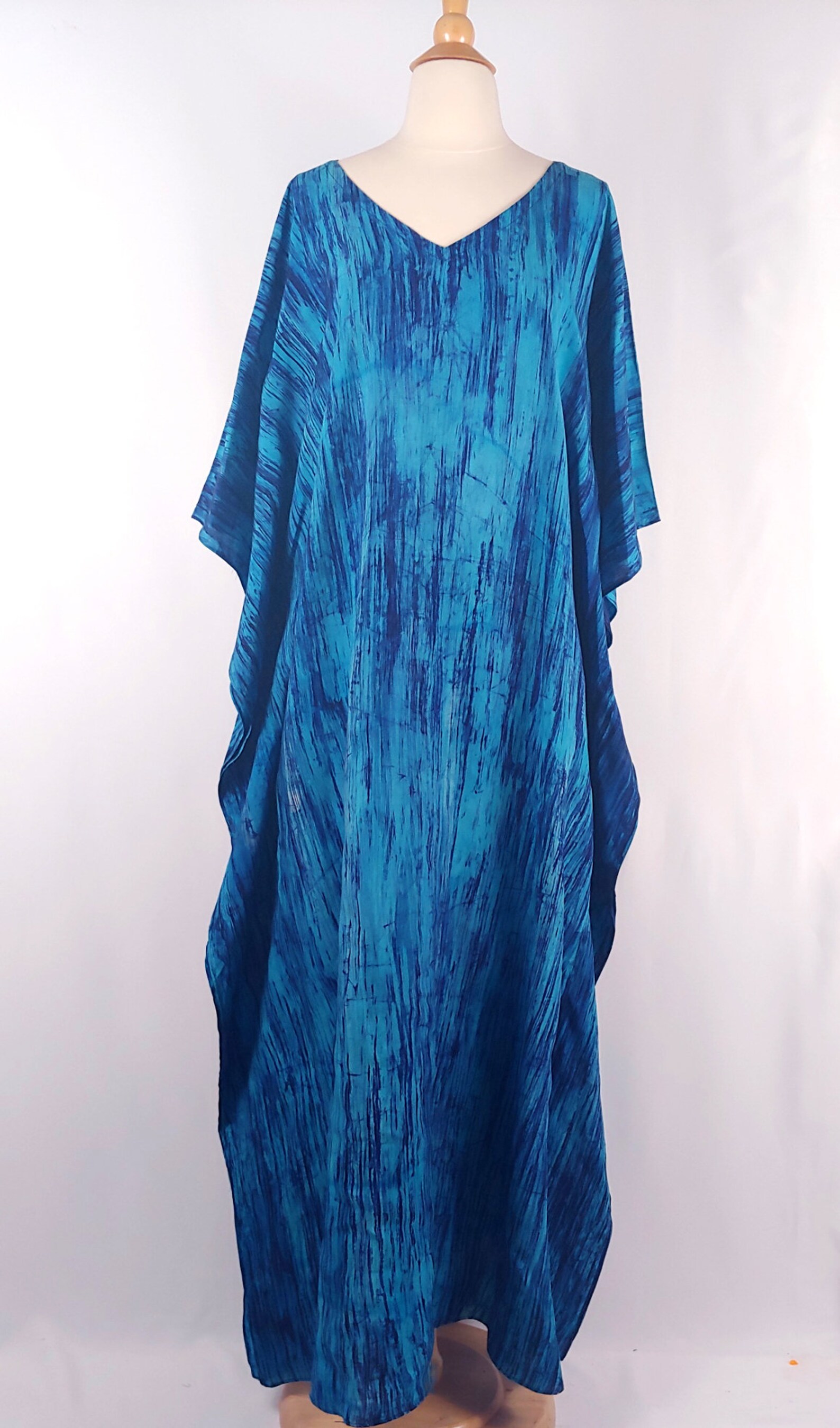 Blue Kaftan, Batik Kaftan, Kaftans, Caftan, Batik Dress, Blue Dress ...