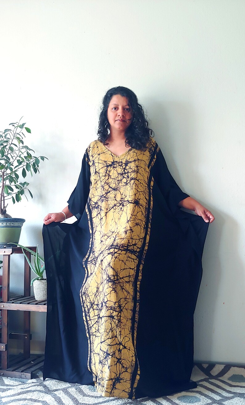 Loose Fitting Dress, Yellow Dress, Kaftan Dress, Kaftan, Caftans for ...