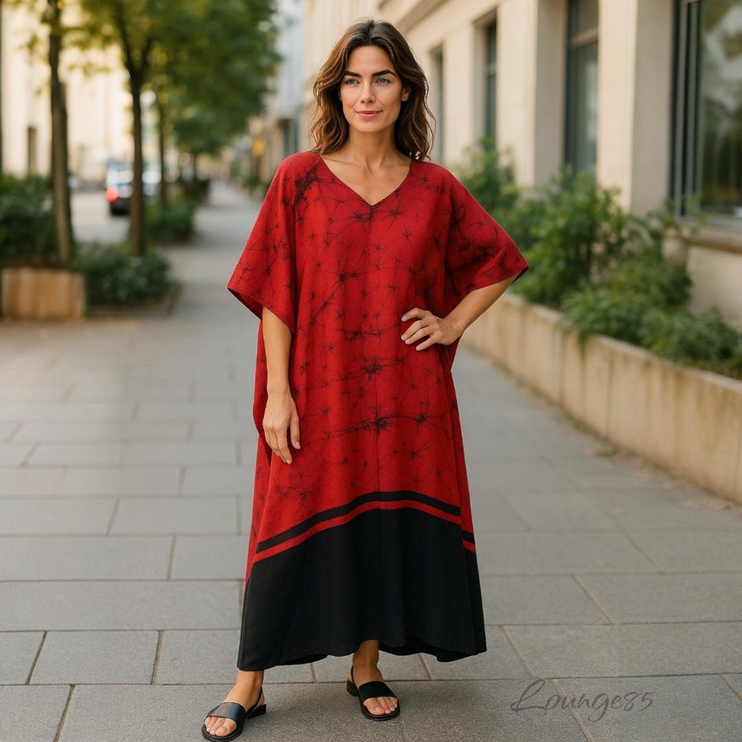Red Kaftan Dress, Kaftan, Caftans for Women, Red Caftan, Kaftans for ...