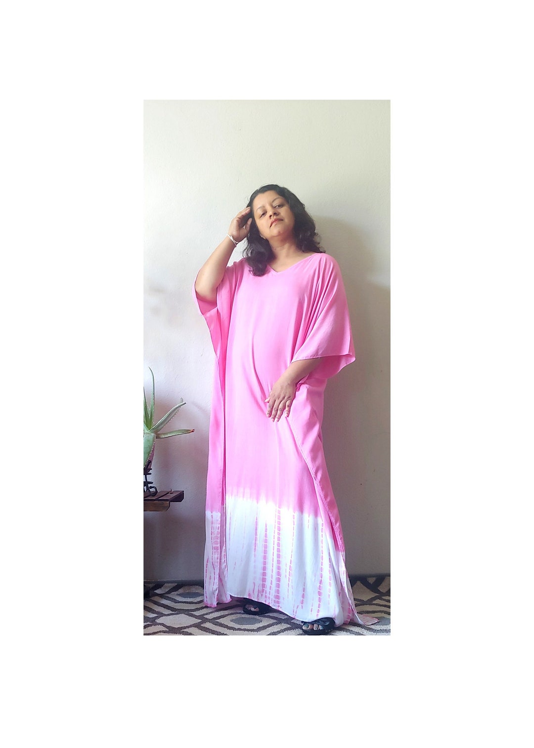 Kaftans for Women, Pink Caftans, Pink Kaftans, Pink Tie Dye Dress, Pink ...