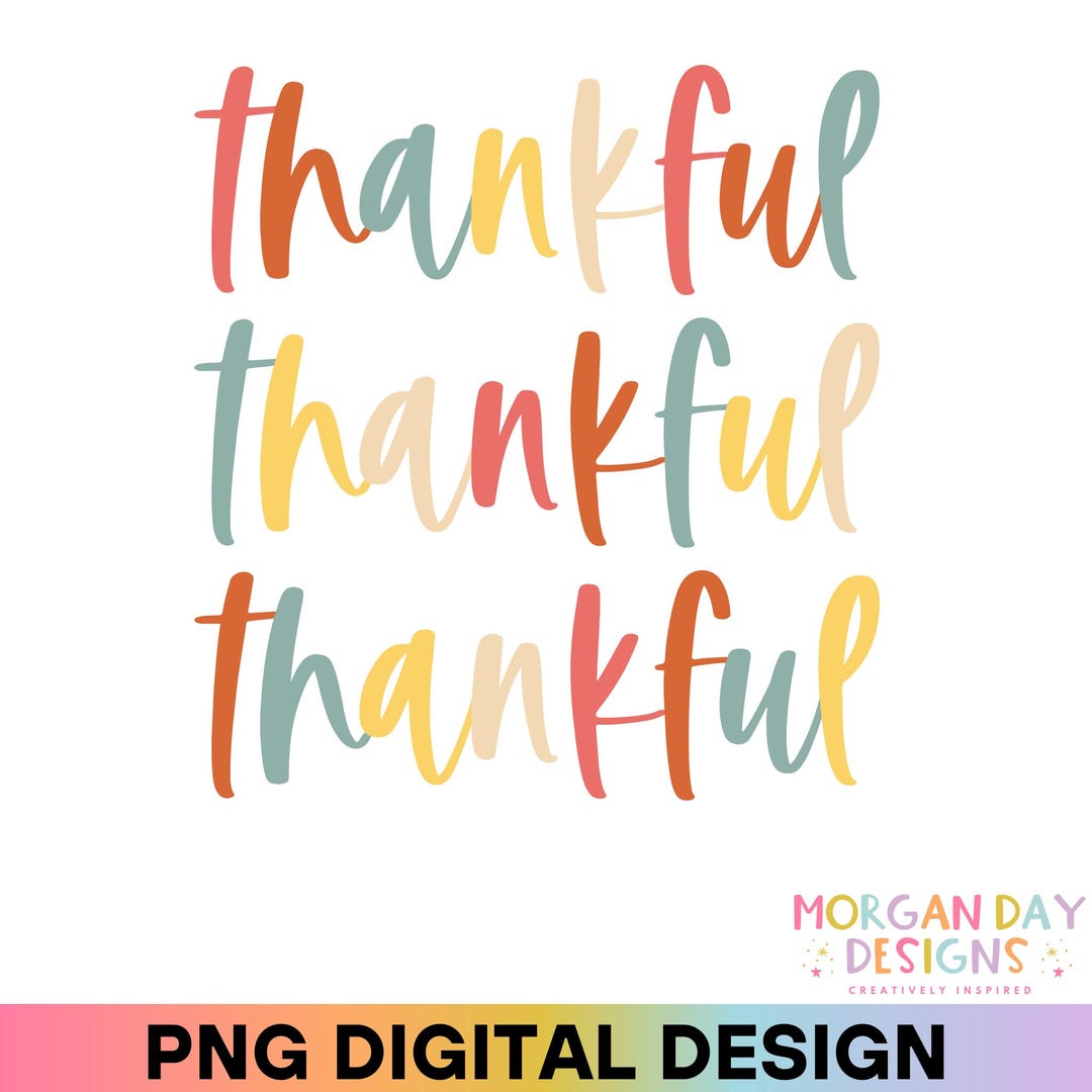 Thankful PNG, Thanksgiving Png, Autumn Png, Fall Png, Sublimation ...