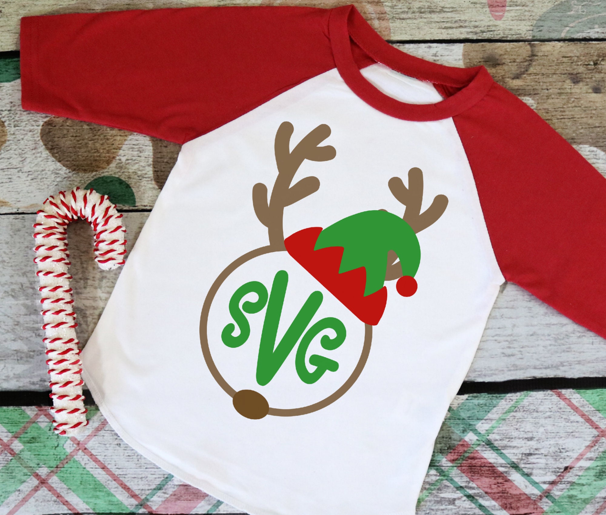 Reindeer Monogram Bundle SVG Reindeer SVG Christmas Monogram | Etsy