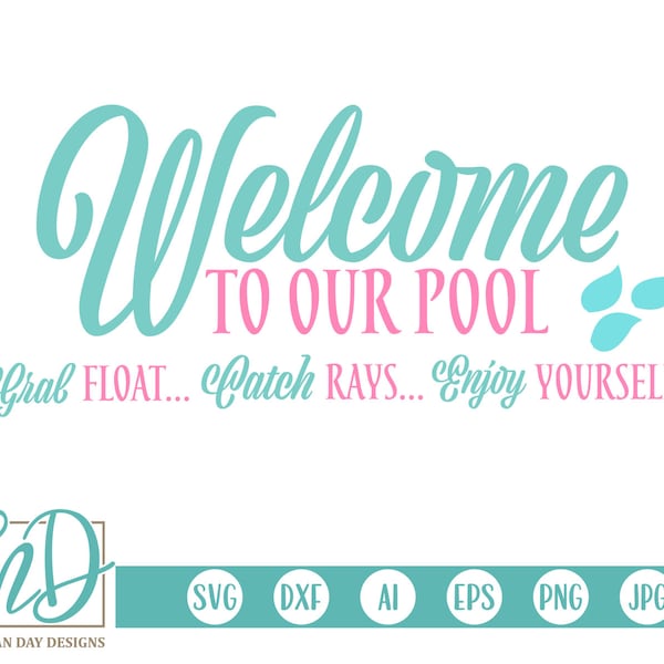 Pool Signs Svg - Etsy