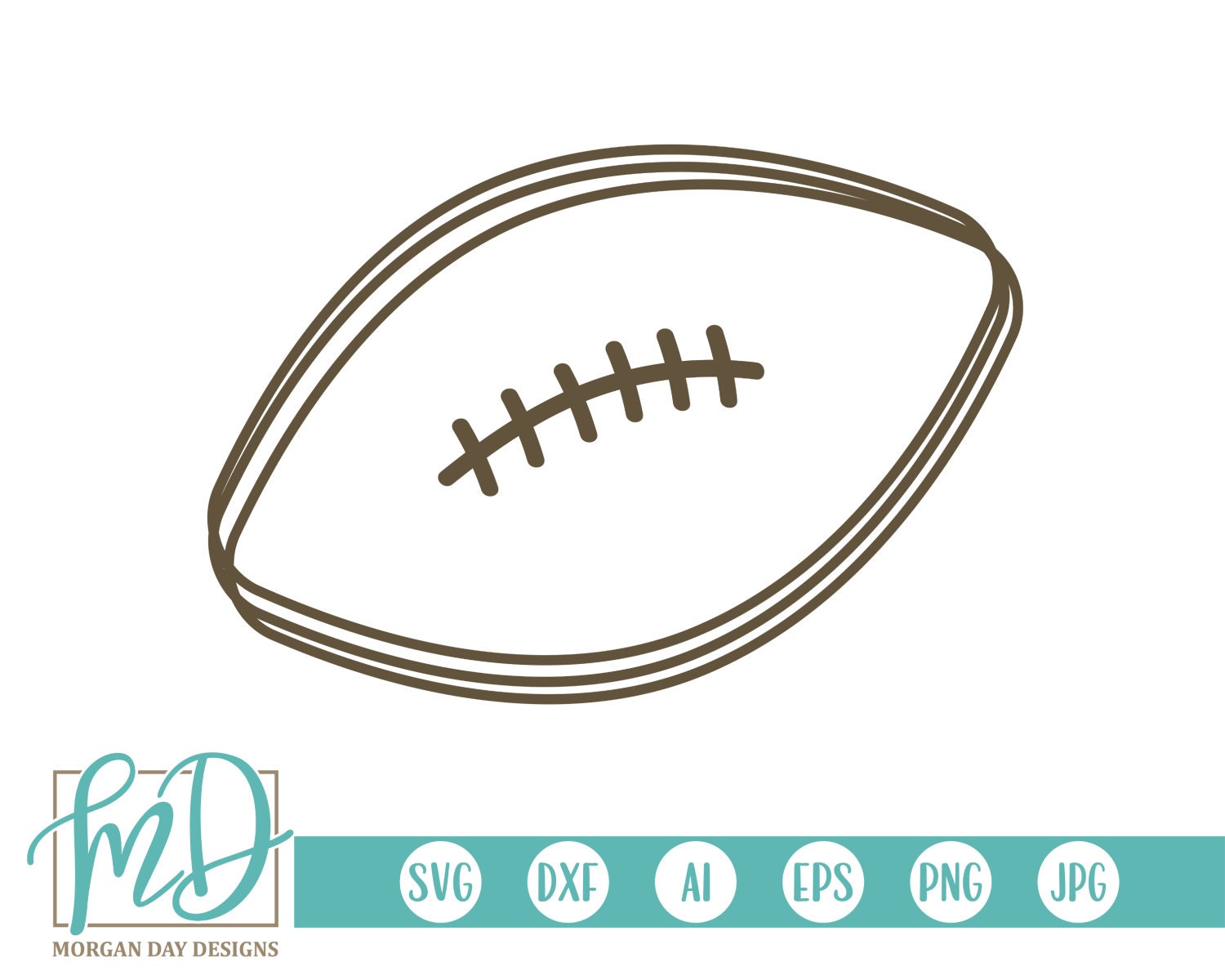 Football SVG Football Outline SVG Football Clipart Icon | Etsy