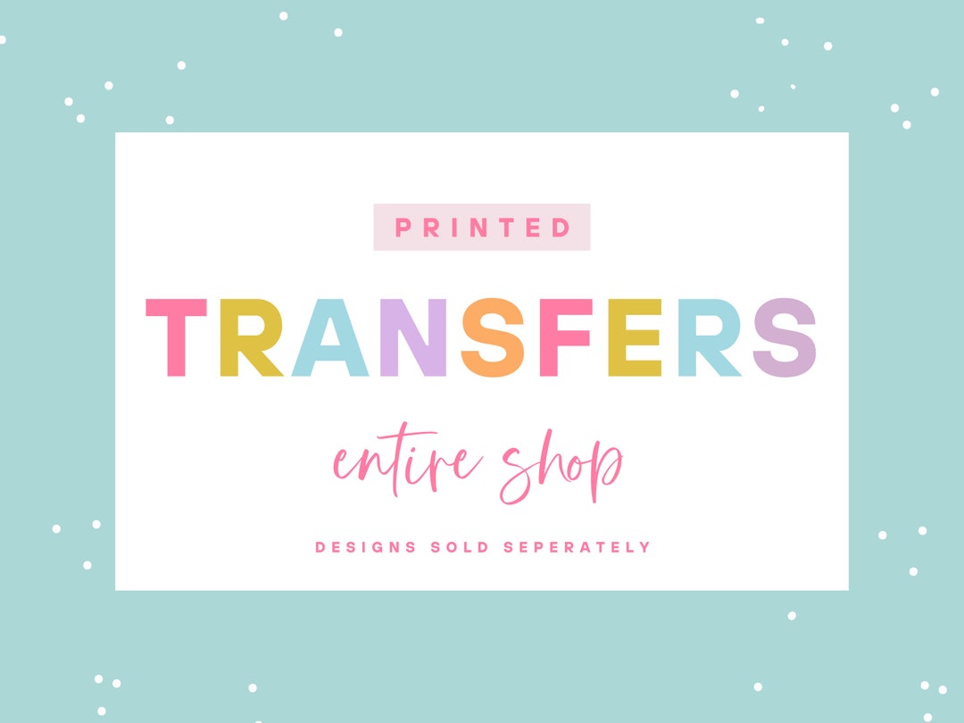 Printed Transfer License, Entire Shop, Extended License to Sell Printed ...