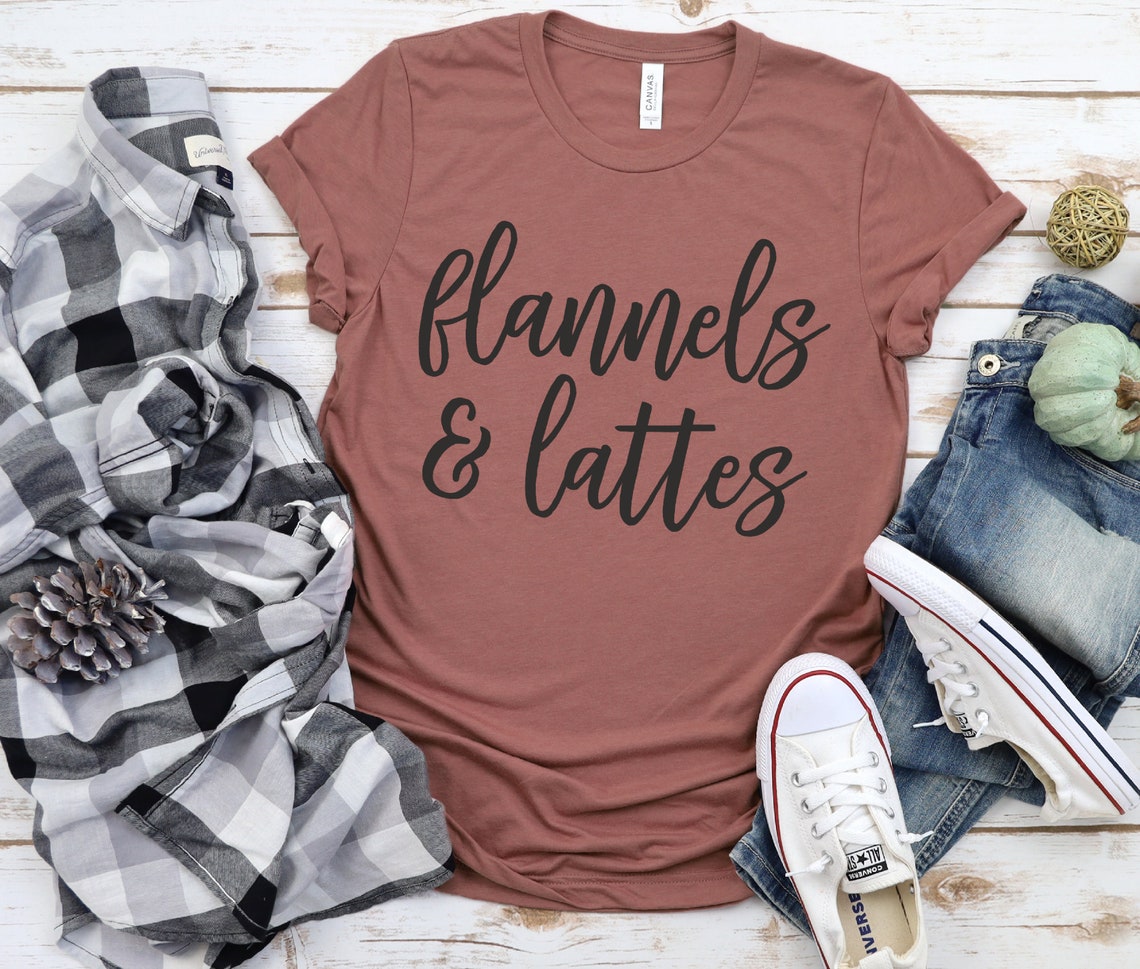 Flannels and Lattes SVG, Coffee SVG, Latte SVG, Fall Svg, Winter Svg ...