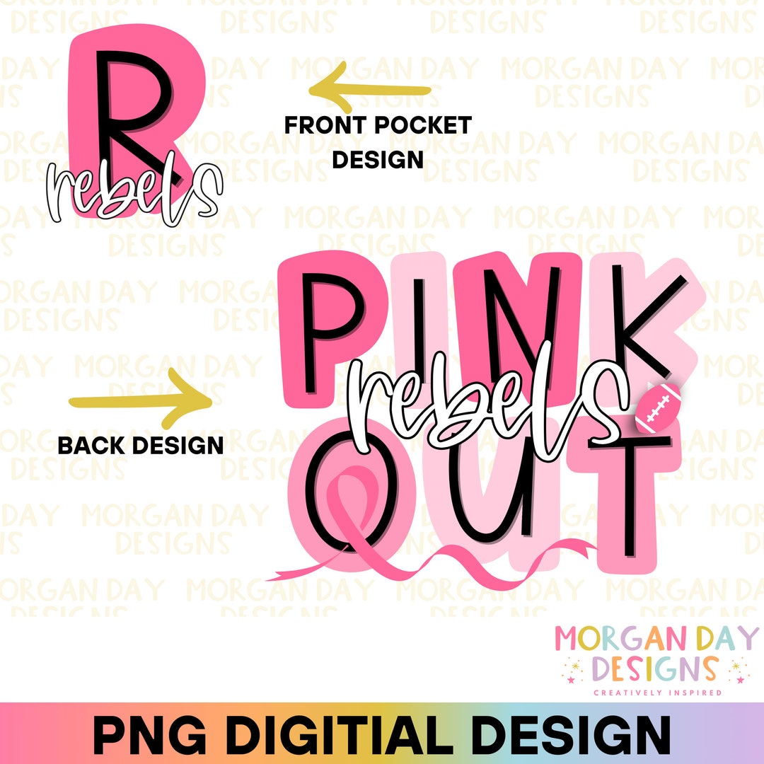 Pink Out Png, Rebels Png, Football Png Sublimation Designs, Pink Out ...