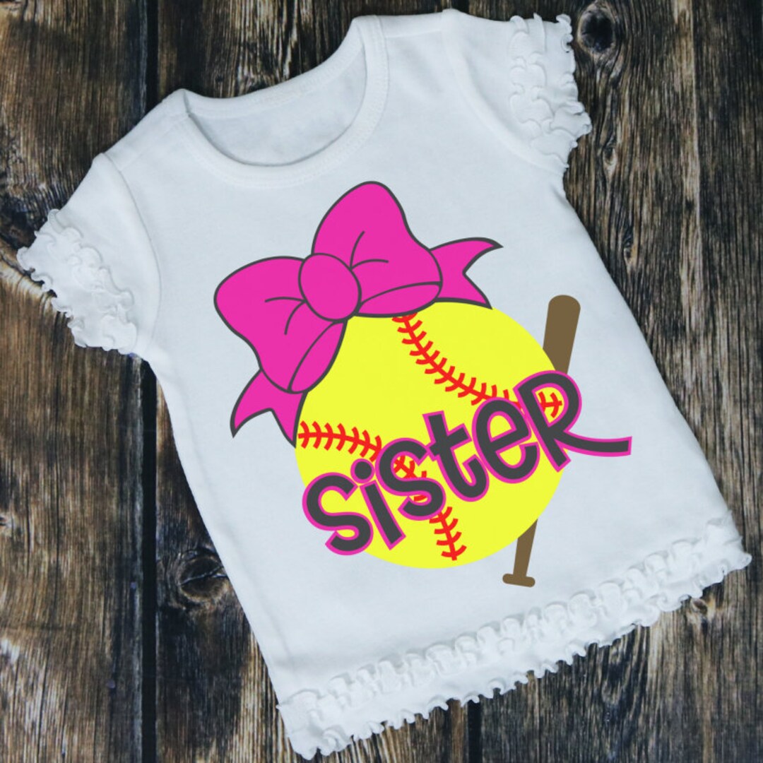 Softball Sister Svg Softball Svg Bow Svg Softball Mom Svg Softball Mama