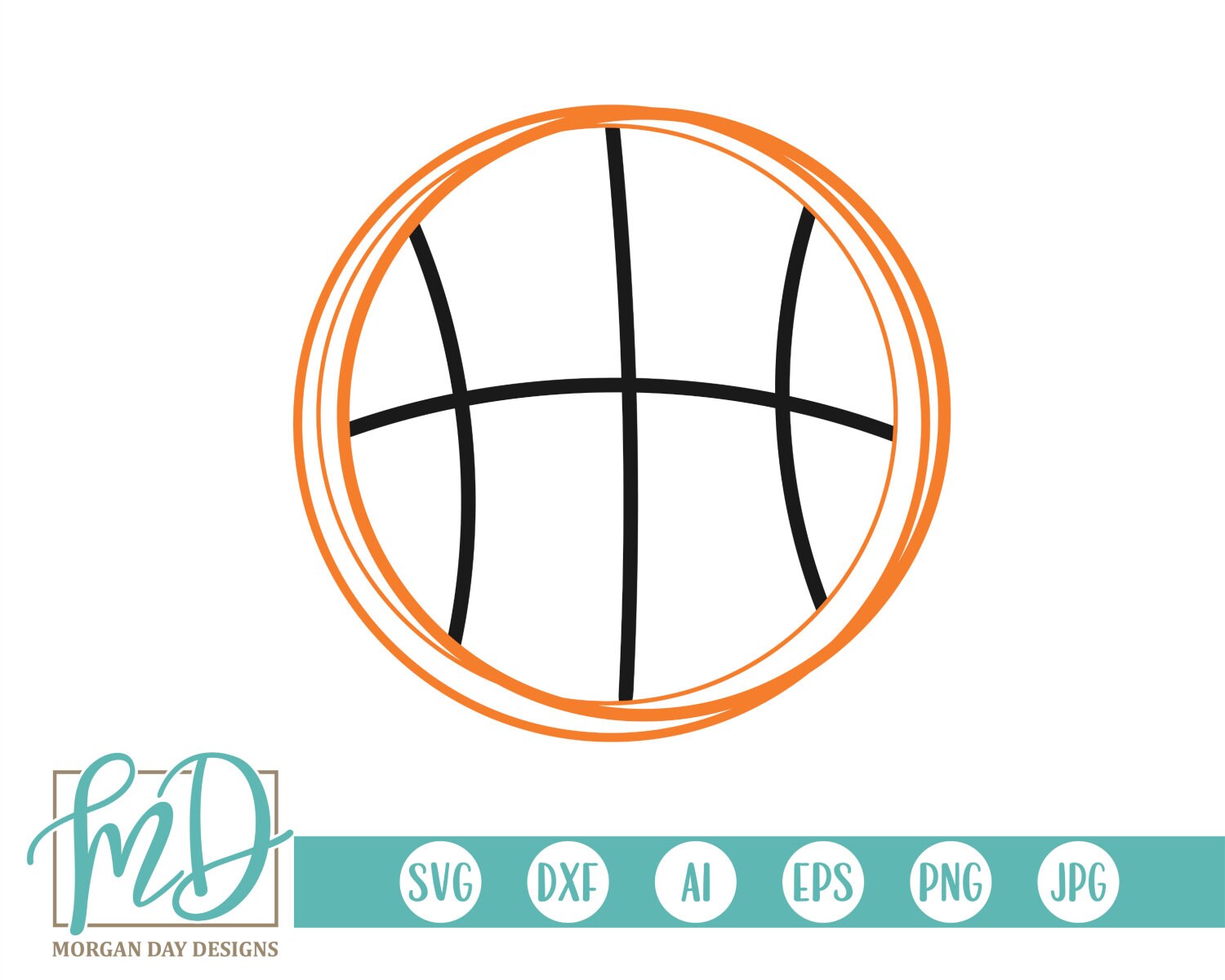 Basketball SVG Basketball Outline SVG Basketball Clip Art - Etsy