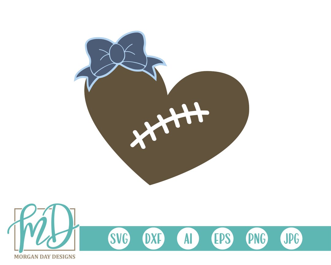 Football Svg Football Heart Svg Football Love Svg Football Cut File