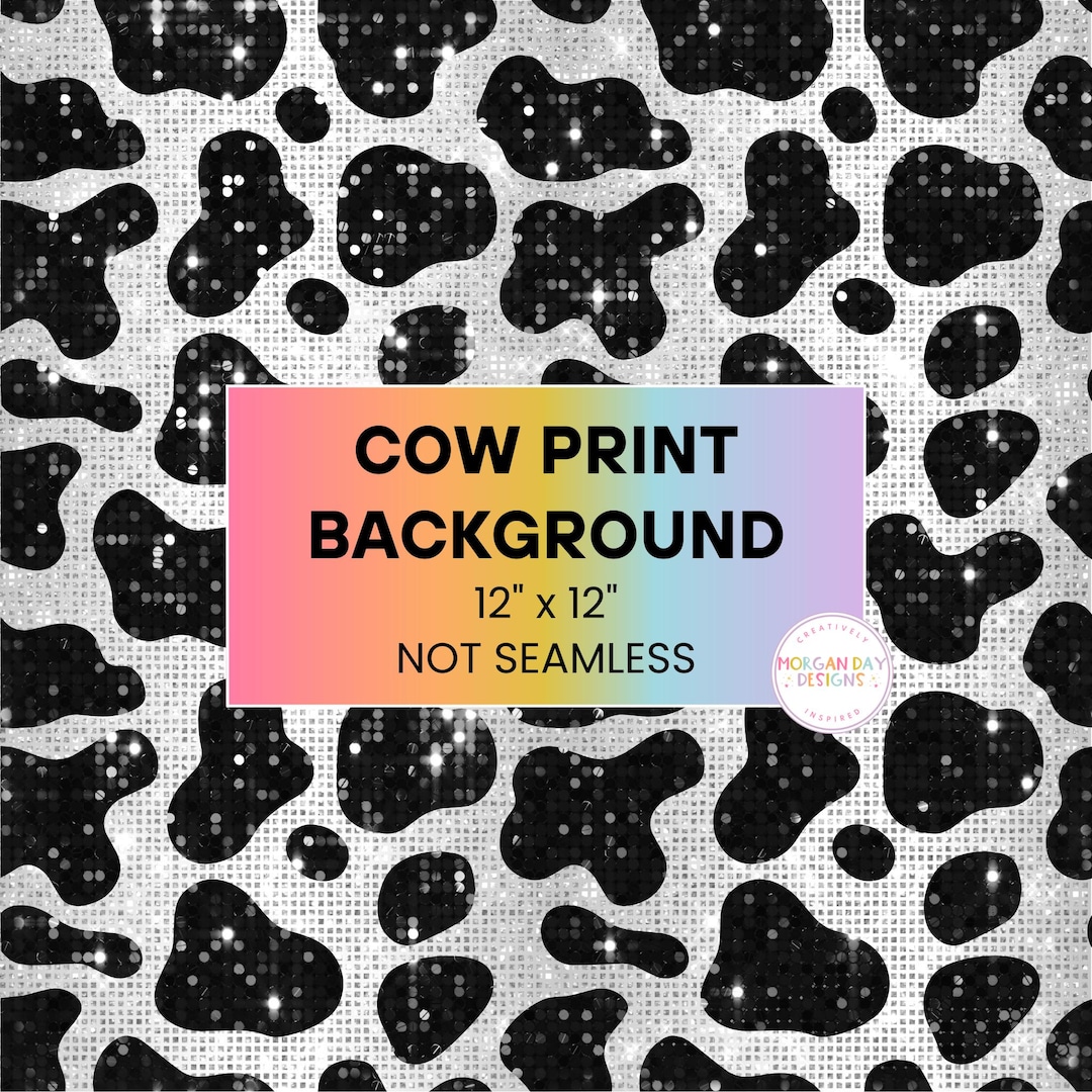 Glitter Cow Print Background, Cow PNG, Pattern PNG, Digital Paper ...