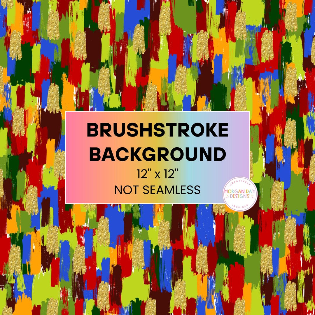 Colorful Brushstroke Background, Christmas Pattern PNG, Digital Paper ...