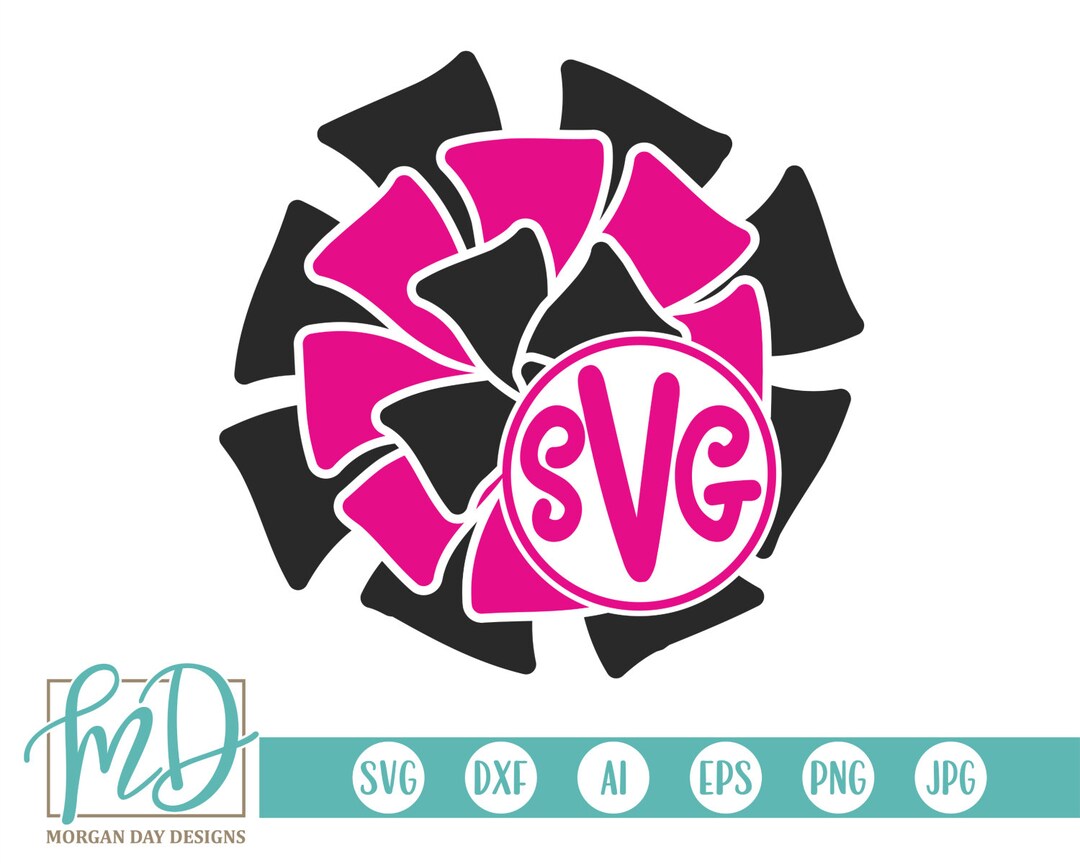 Cheer Monogram SVG - Cheer SVG - Cheerleader SVG - Cheer Coach - Cheer ...