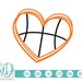 Basketball Heart Outline SVG, Basketball SVG, Basketball Heart SVG ...