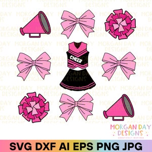 Coquette Cheer SVG, Preppy SVG, Cheerleader SVG, Trendy Cheer Mom Shirt ...