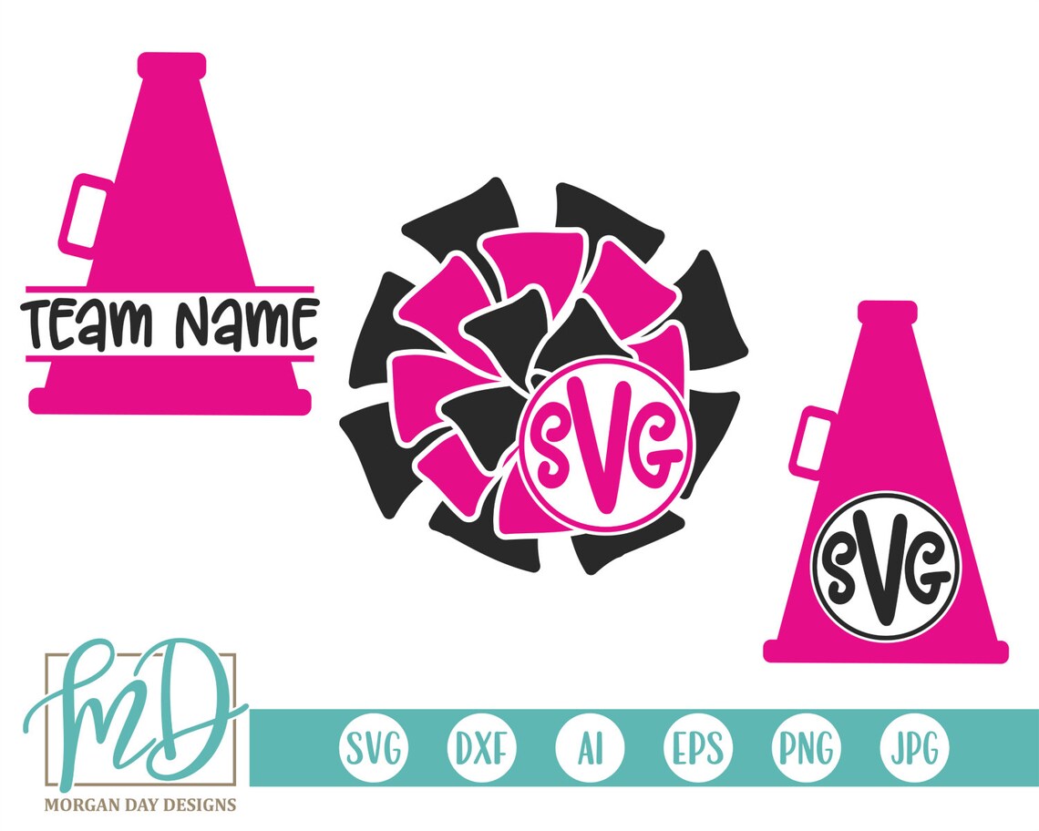 Cheer Monogram SVG Cheer SVG Cheerleader SVG Cheer Coach - Etsy