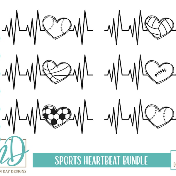 Basketball Heartbeat Svg - Etsy