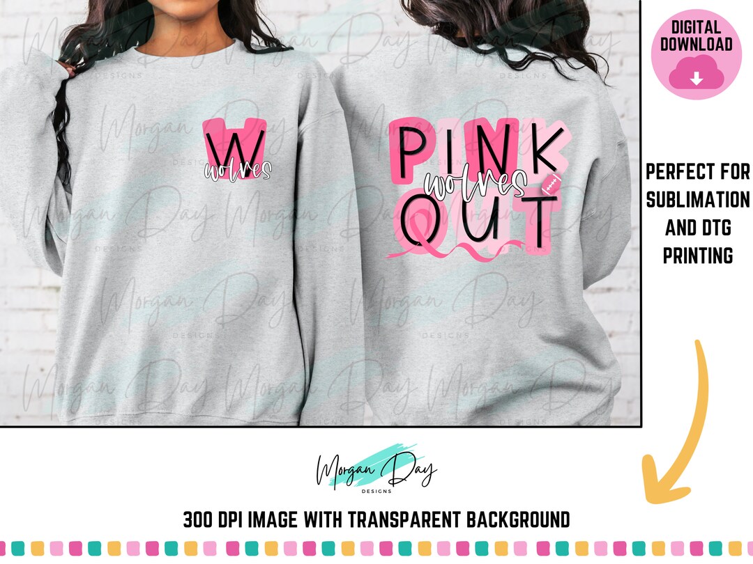 Pink Out Png Wolves Png Football Png Sublimation Designs - Etsy