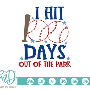 I Hit 100 Days of the Park SVG, Boys 100th Day of School SVG, 100th Day ...