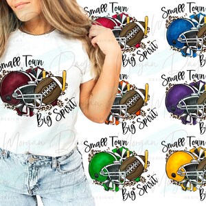 Small Town Big Spirit Football Sublimation Bundle, Football PNG Designs ...