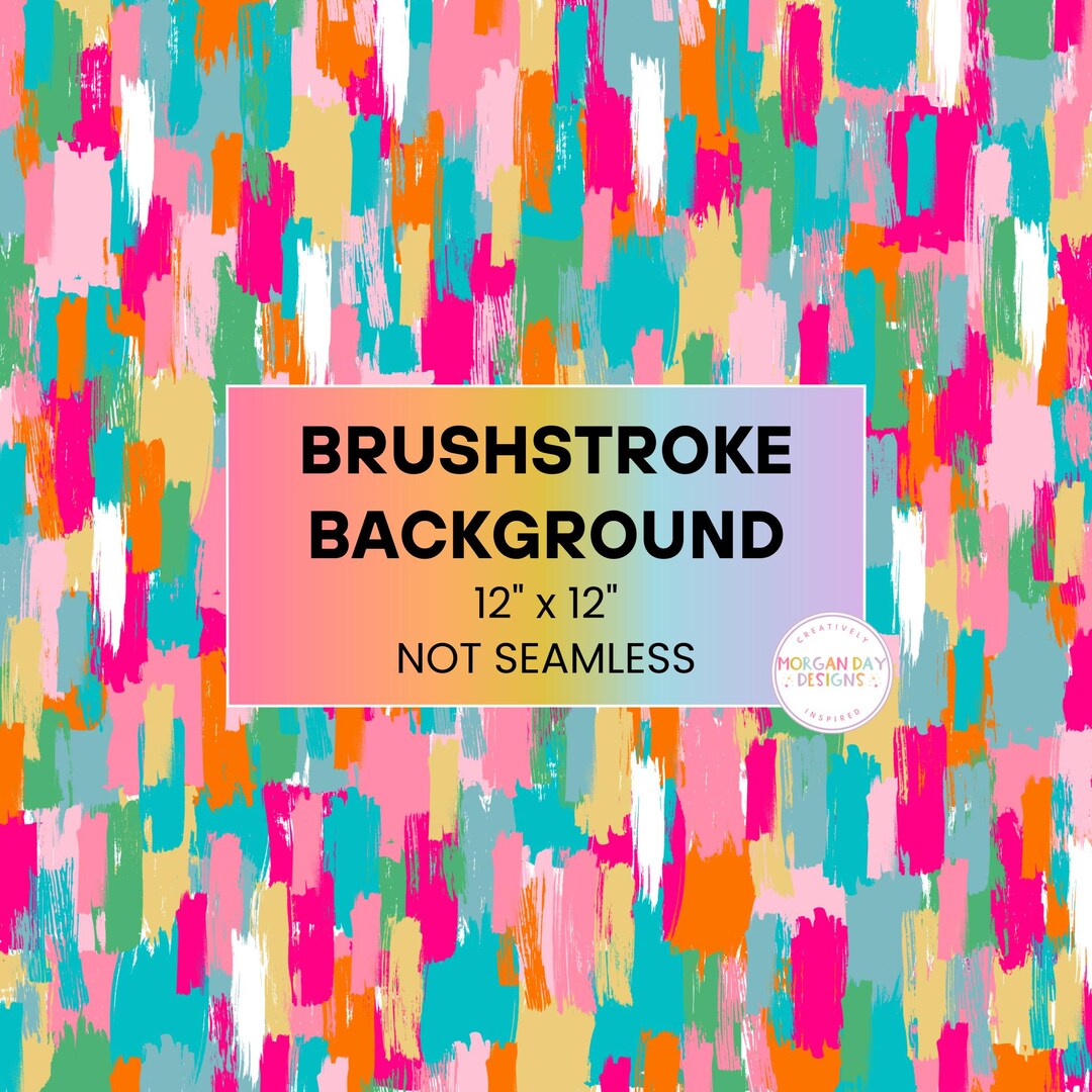 Colorful Brushstroke Background, Pattern PNG, Digital Paper, Brush ...