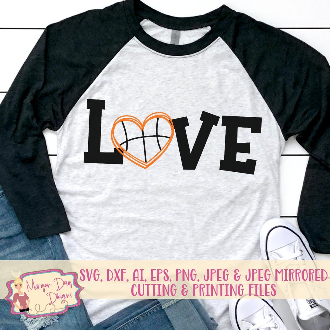 Basketball SVG - Love Basketball SVG - Basketball Heart SVG ...
