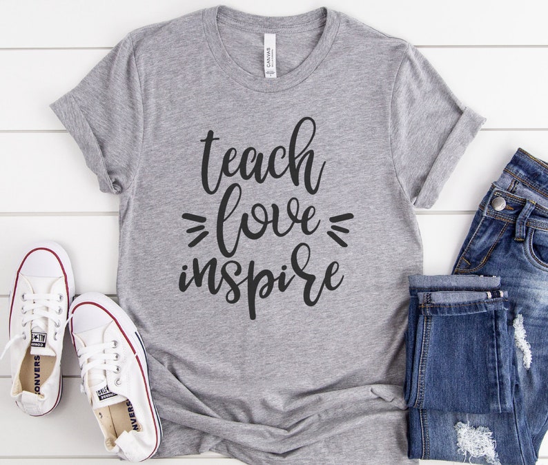 Teacher SVG Teach Love Inspire SVG Back to School SVG - Etsy