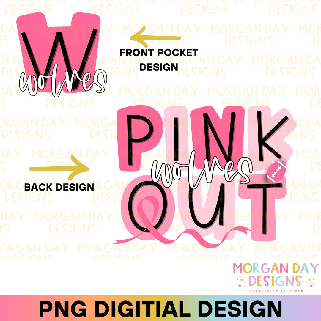 Pink Out Png, Wolves Png, Football Png Sublimation Designs, Pink Out ...
