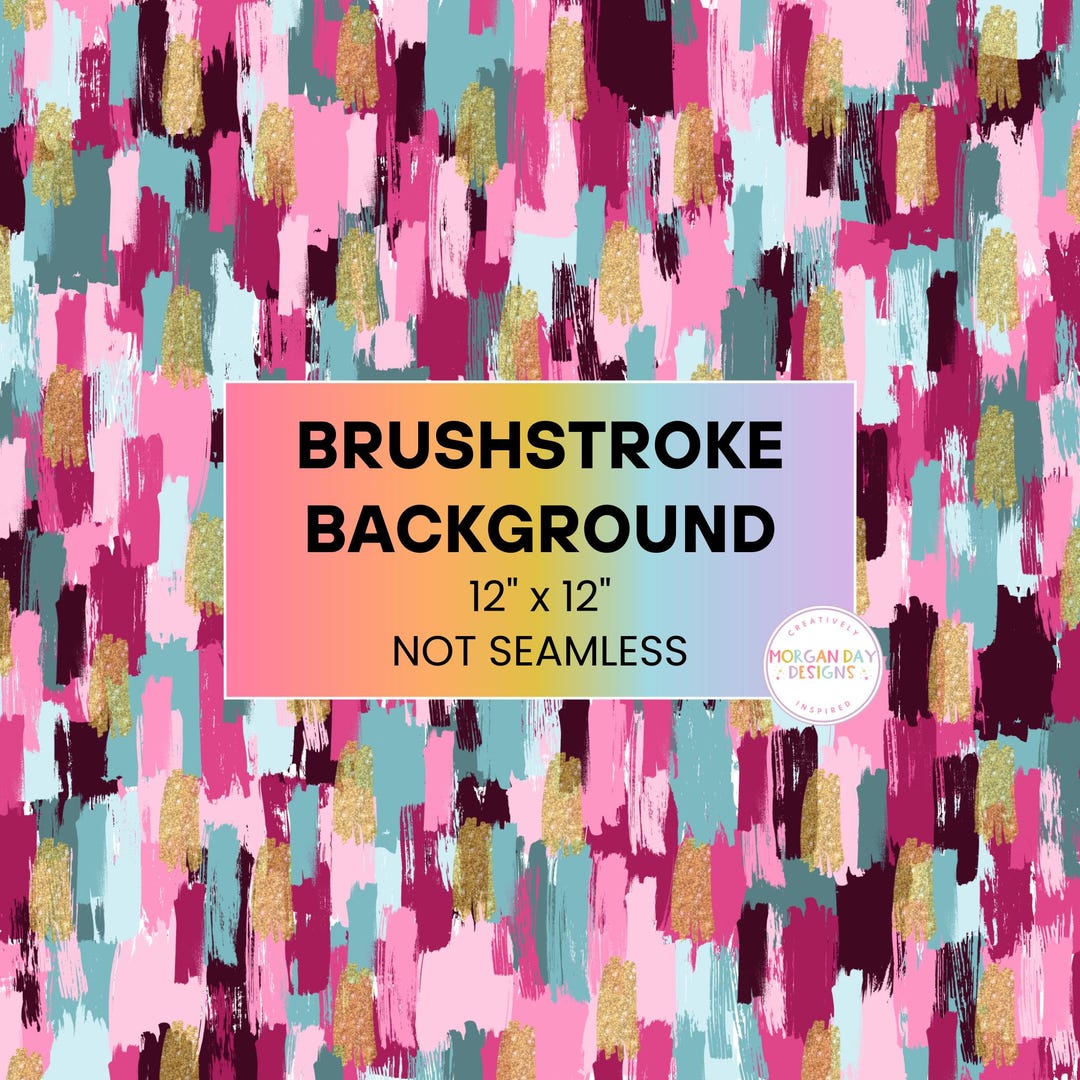 Colorful Brushstroke Background, Pattern PNG, Digital Paper, Brush ...