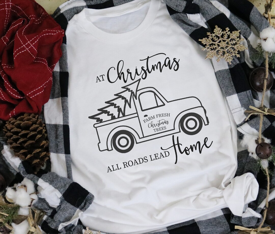 At Christmas All Roads Lead Home SVG, Christmas Tree SVG, Christmas SVG ...