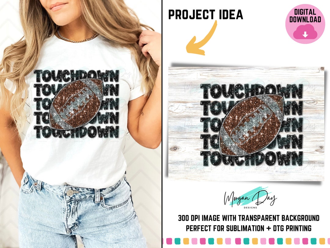 Sequin Football PNG, Sequin Png, Touchdown Season PNG, Football ...