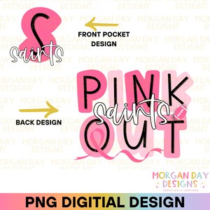 Pink Out Png, Saints Png, Football Png Sublimation Designs, Pink Out ...