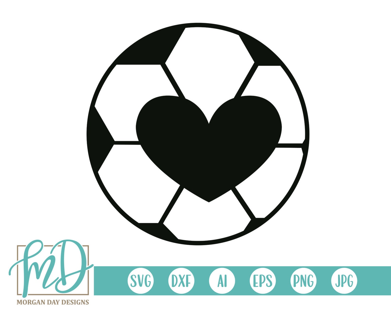 Soccer Ball SVG Soccer Heart SVG Soccer SVG Soccer Svg - Etsy