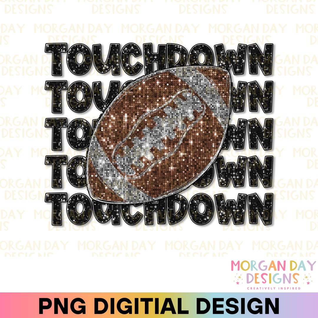Sequin Football PNG, Sequin Png, Touchdown Season PNG, Football Sublimation, School Spirit ...
