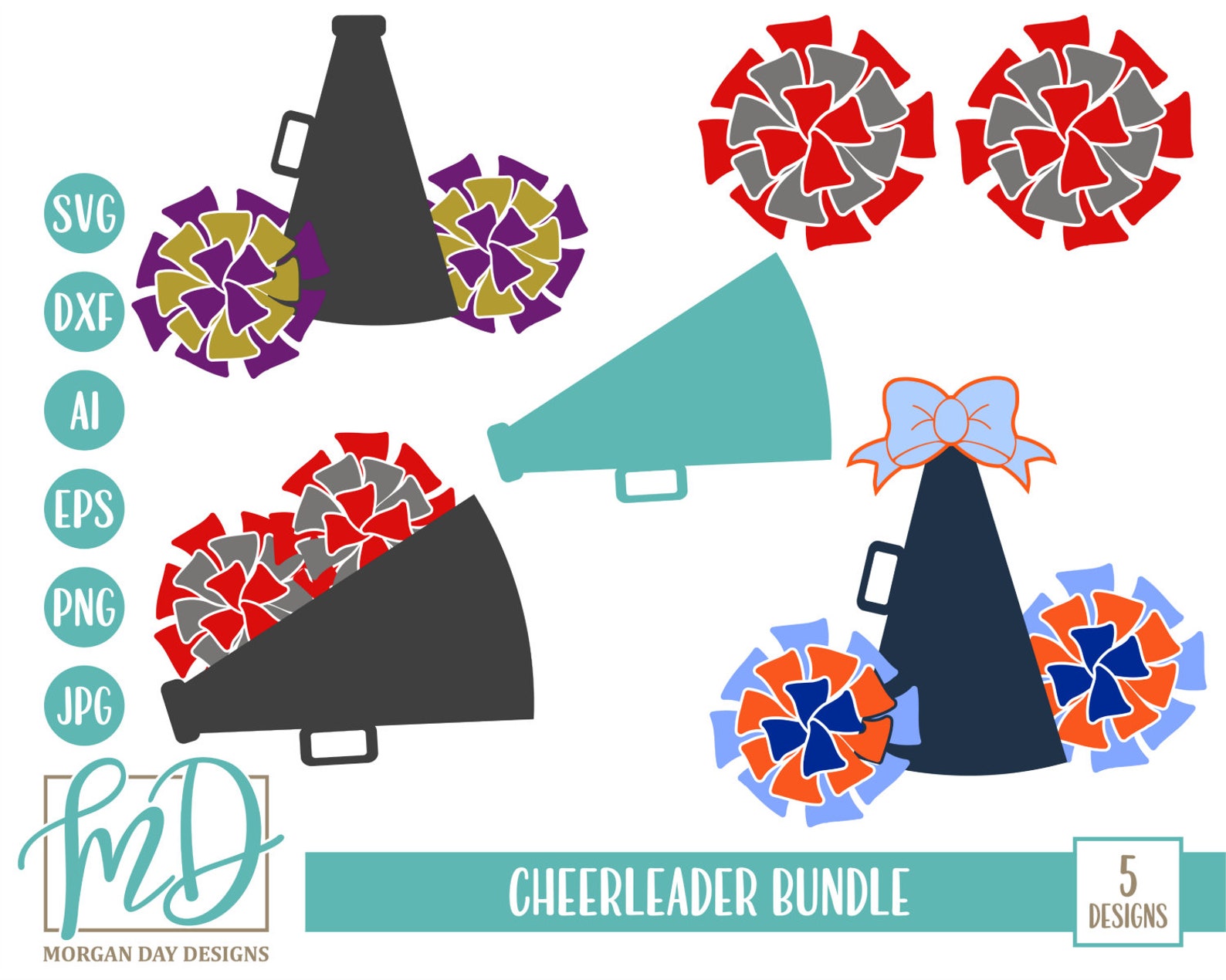 Cheerleader SVG Bundle - Cheer Bundle SVG - Cheerleader SVG - Cheer Svg ...