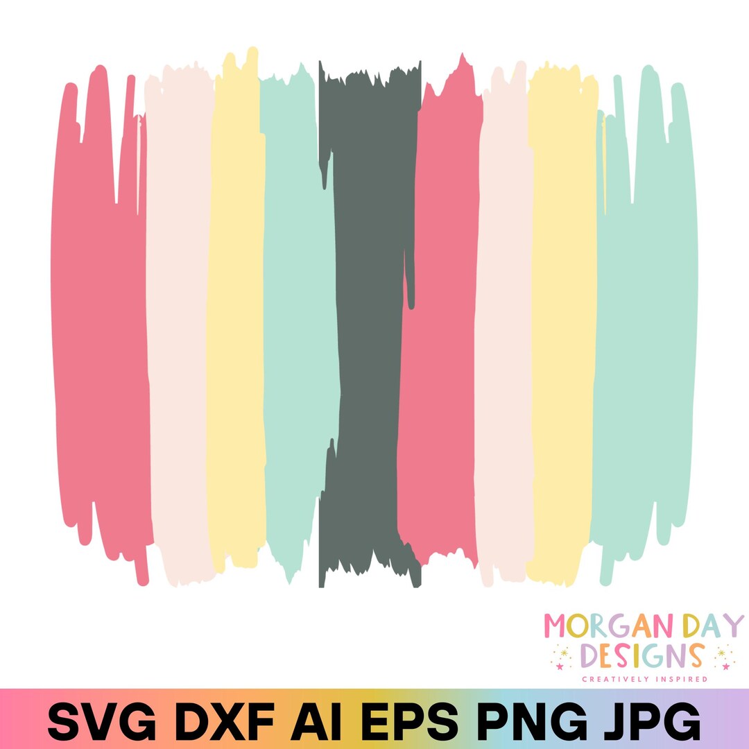 Spring Brushstroke Background SVG, Paint Stroke SVG, Brush Strokes ...