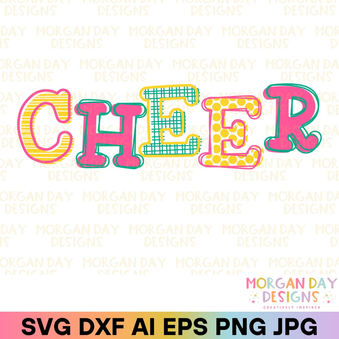 Cheer SVG, Cheerleader SVG, Trendy Cheer Mom Shirt, Cheer Coach, Preppy ...