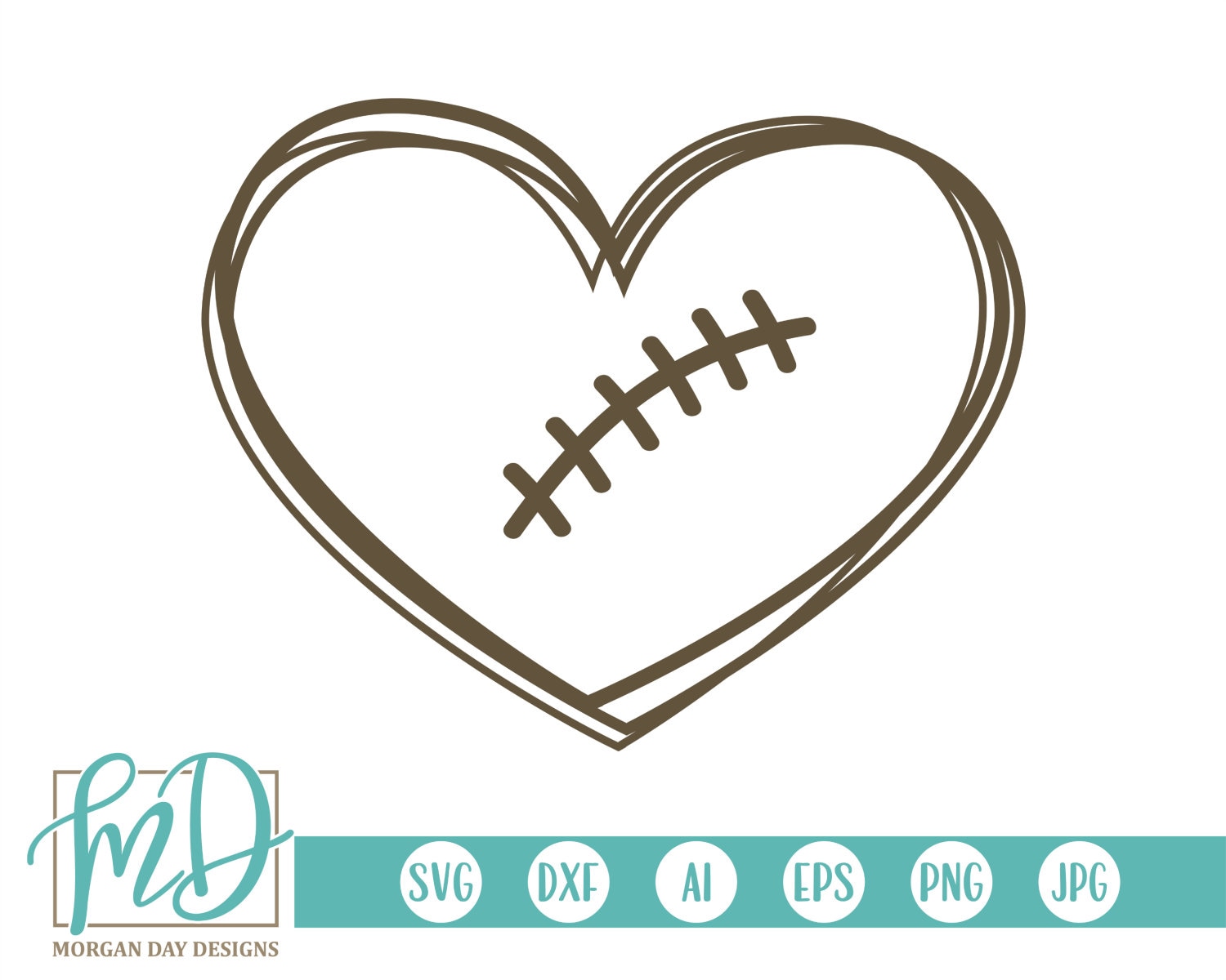 Football Heart SVG, Football SVG, Football Love SVG, Football Mom Svg ...