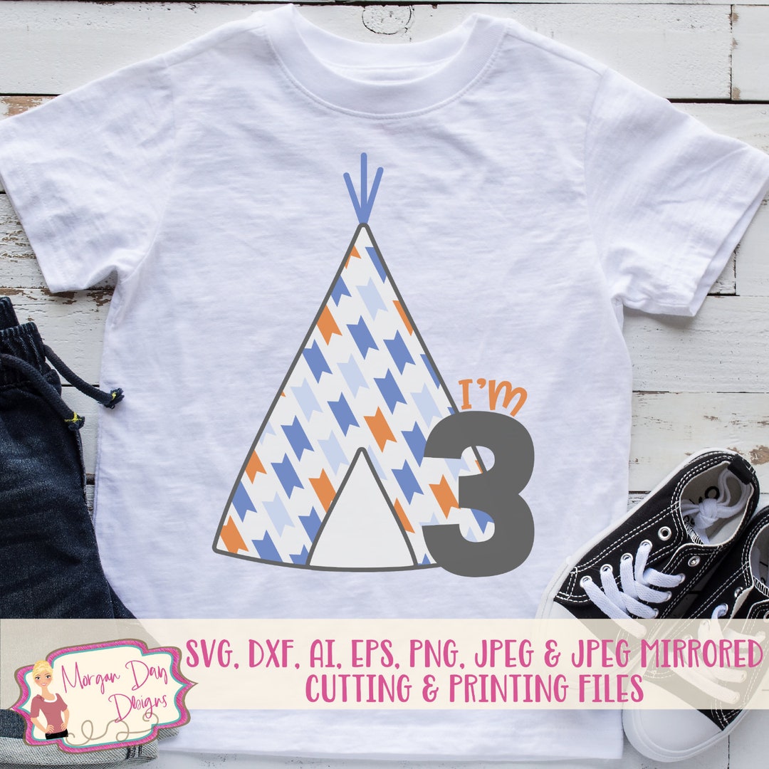 Buy 3rd Birthday SVG Three SVG Birthday SVG Teepee Svg Third Birthday ...