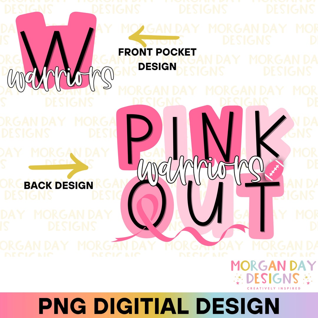 Pink Out Png, Warrior Png, Football Png Sublimation Designs, Pink Out ...