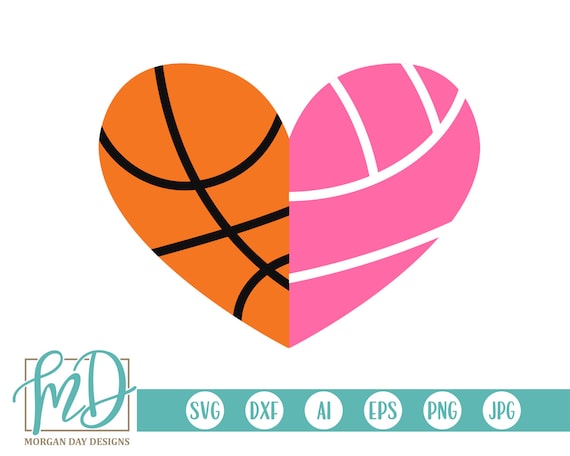 Pink Basketball Heart