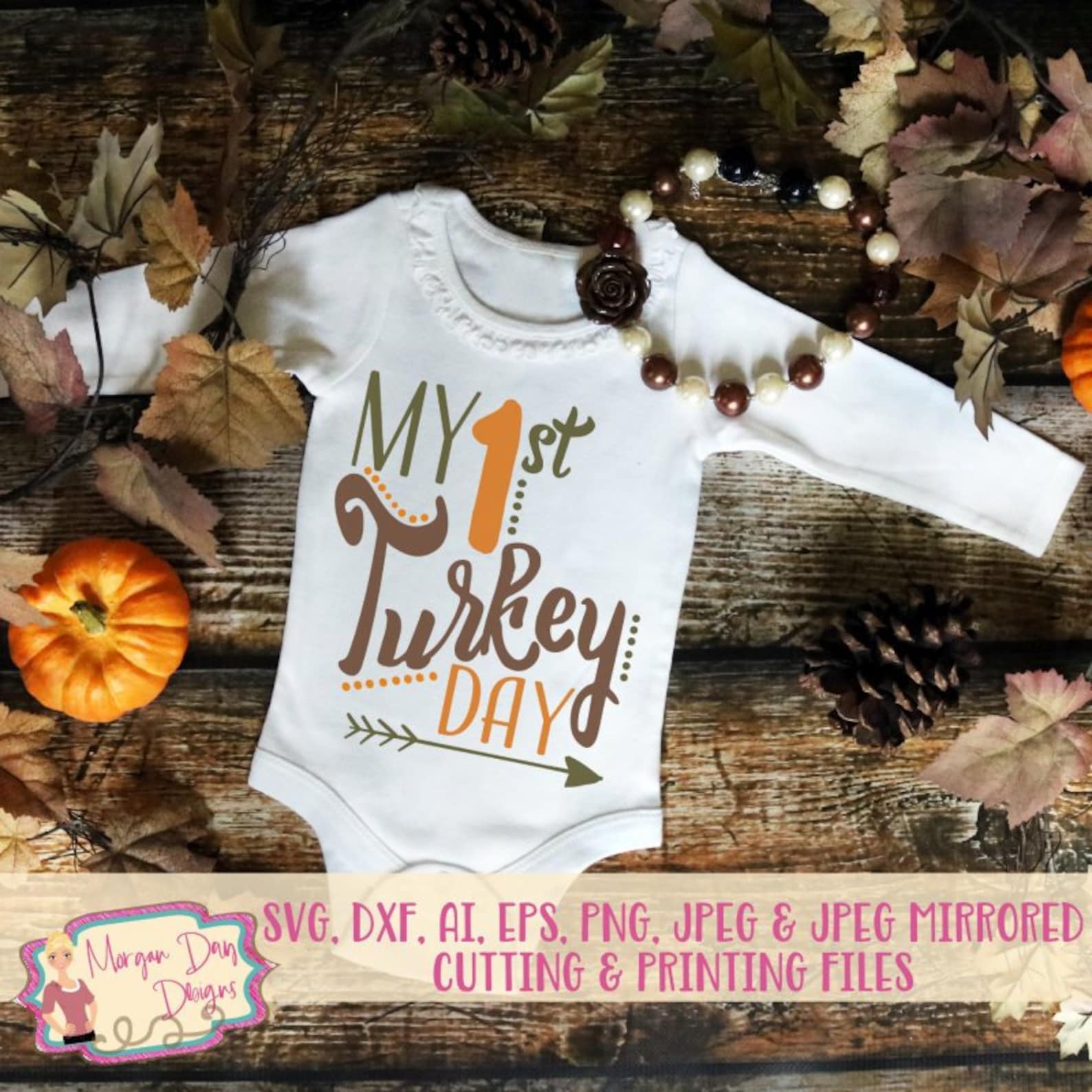 My 1st Turkey Day SVG - Thanksgiving SVG - Turkey SVG - Baby's 1st Svg ...