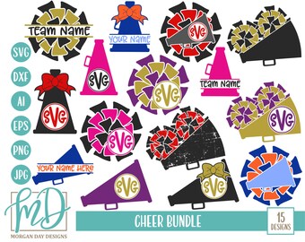 Cheer Word Art Svg Cheerleader Cut File Dxf Eps Svg - Etsy