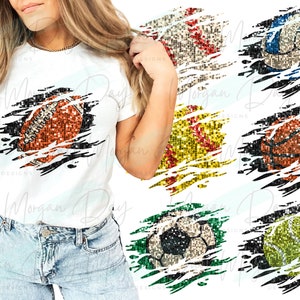 Sequin Sports Sublimation Bundle, Sequin Png, Sequin Football PNG, Sequin Basketball Png, Preppy ...
