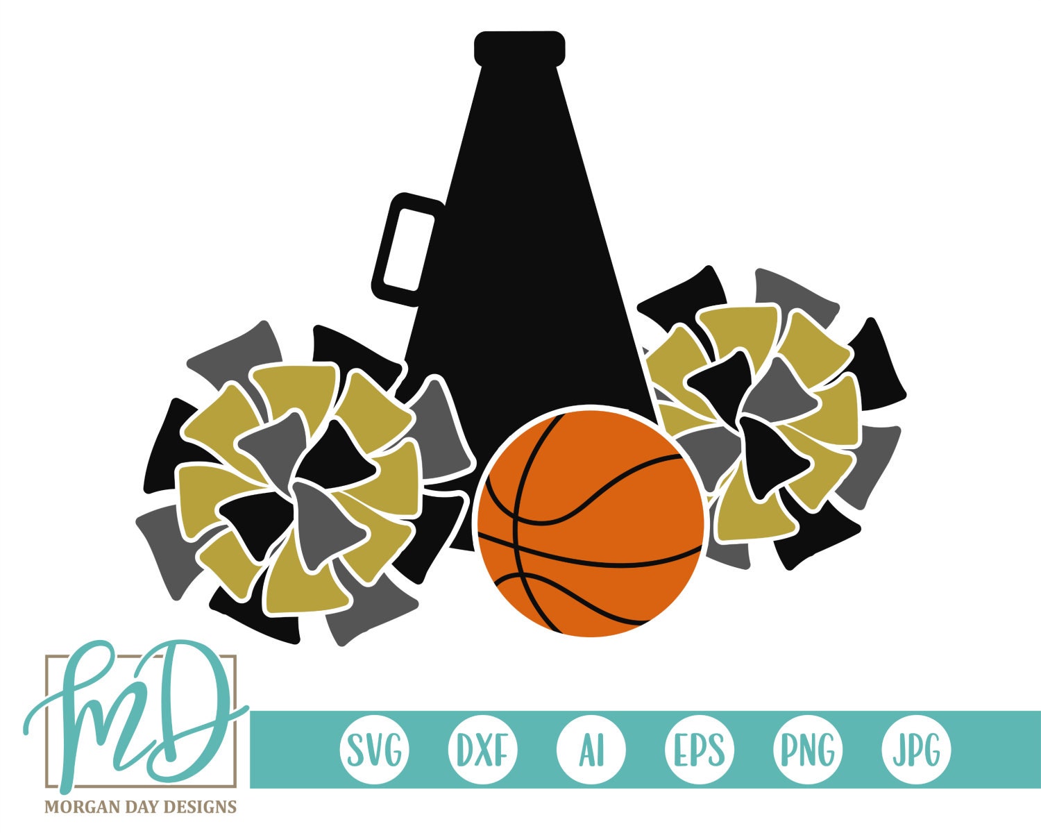 Basketball And Cheerleading Clipart