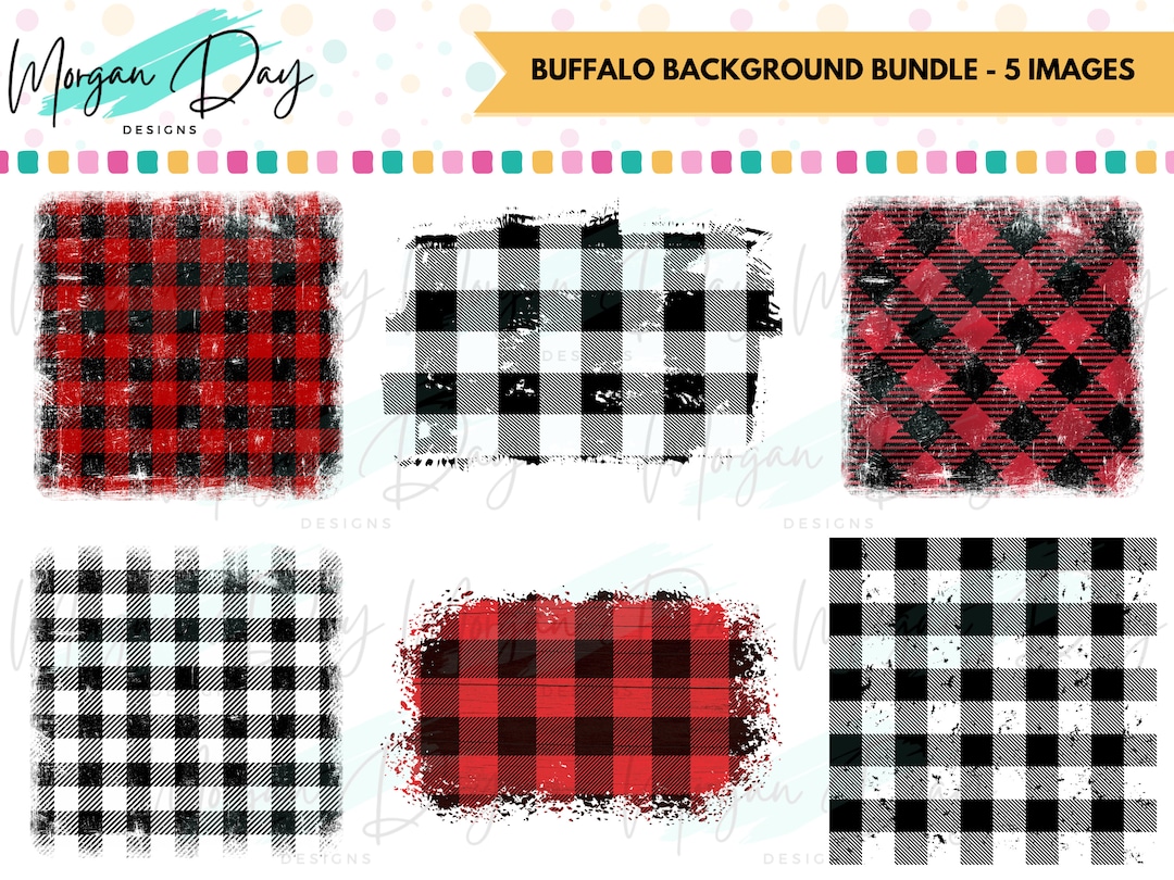 Buffalo Plaid Background Bundle, Sublimation Design, Backsplash ...