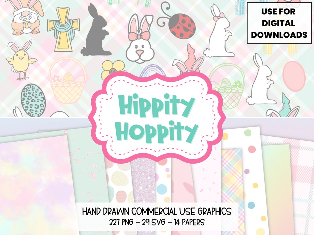 Easter Clipart, Easter Bunny Svg, Chicks Svg, Spring, Easter Eggs ...