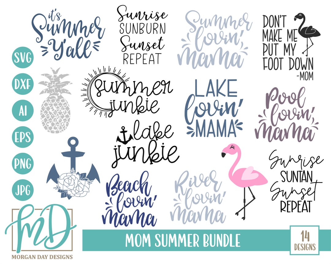 Summer SVG Bundle, Mom Bundle SVG, Summer Bundle SVG, Summer Svg ...