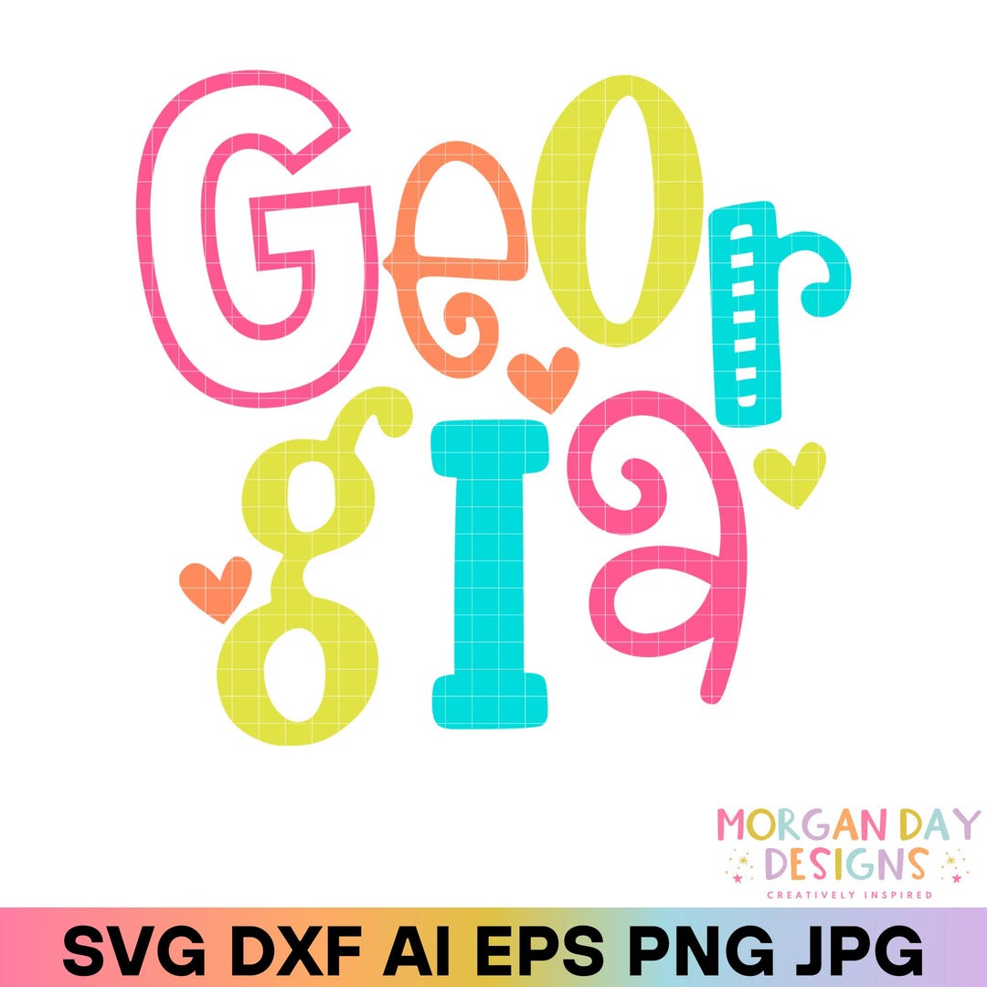 Georgia SVG, Preppy State PNG, Trendy PNG, State Stickers, State Shirts ...