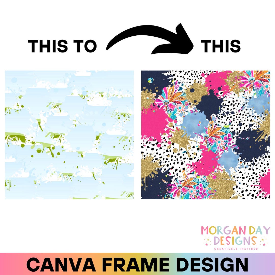 Paint Splatter Canva Frame, Messy Paint Splatter Background, Editable ...
